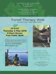 Forest Therapy walk poster - Carp Ridge Ecowellness Centre